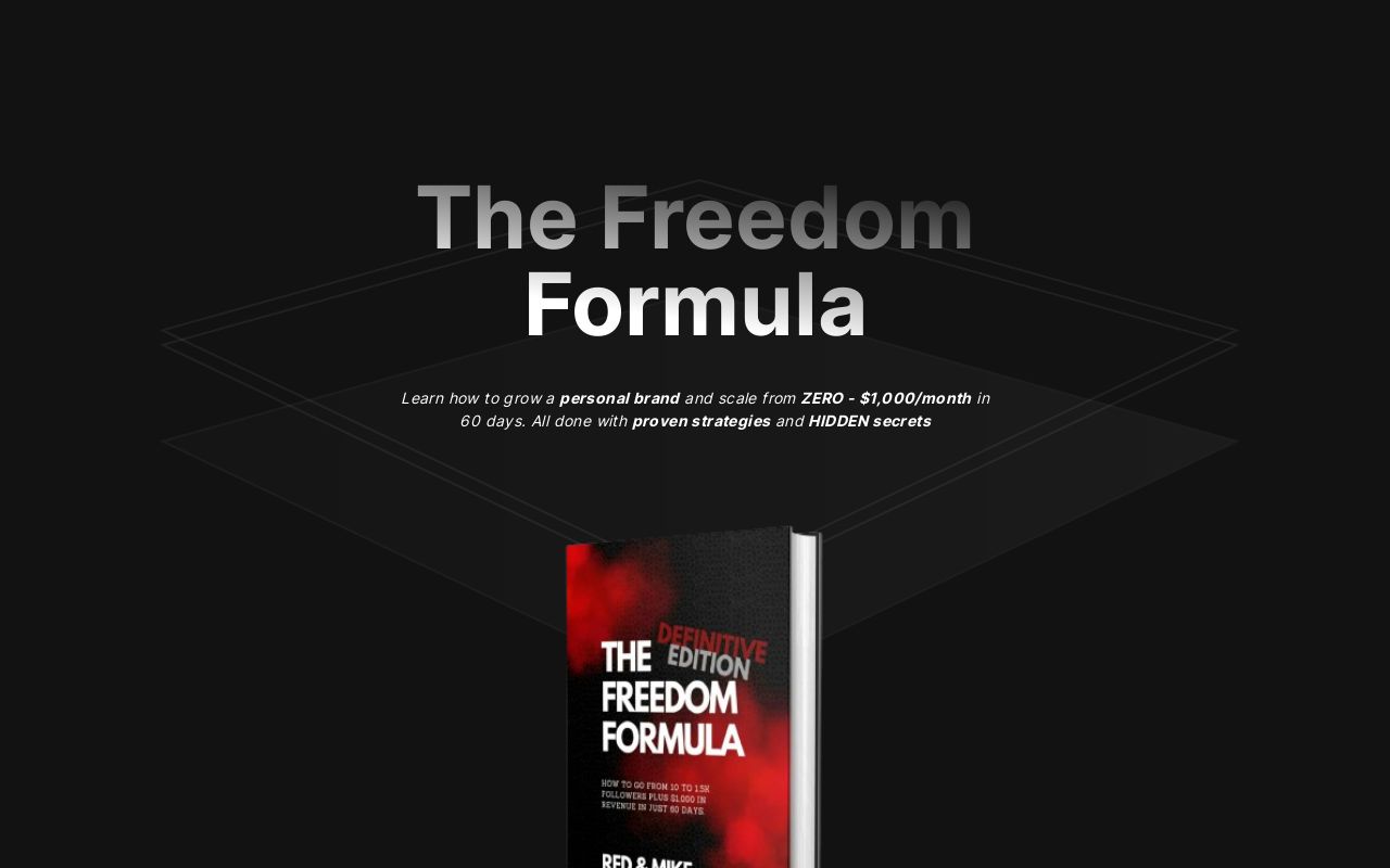The Freedom Formula